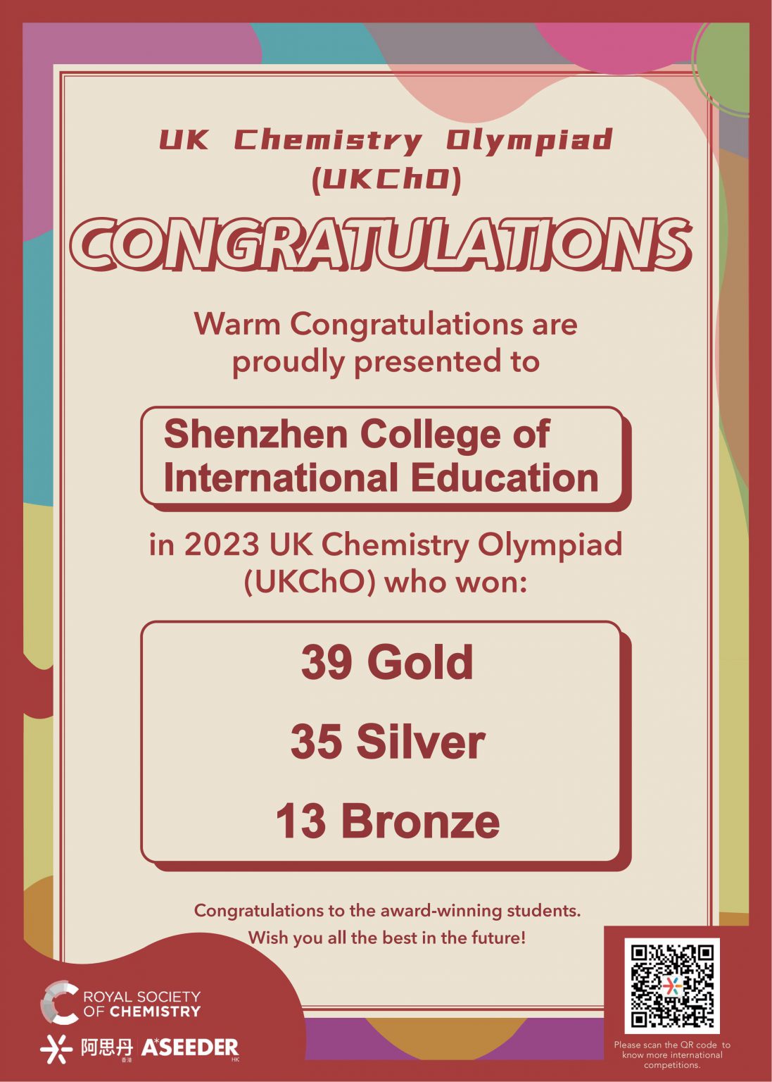 SCIE Students Performed Exceptionally Well in 2023 UKChO – Shenzhen ...