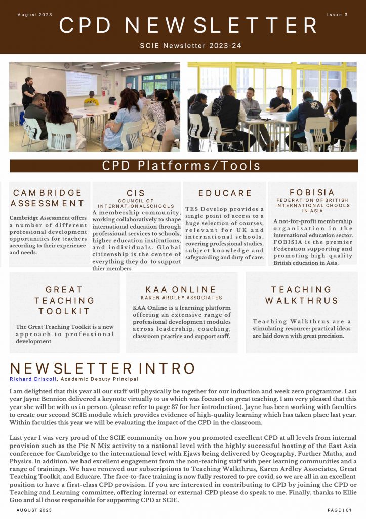 CPDs – Shenzhen College of International Education